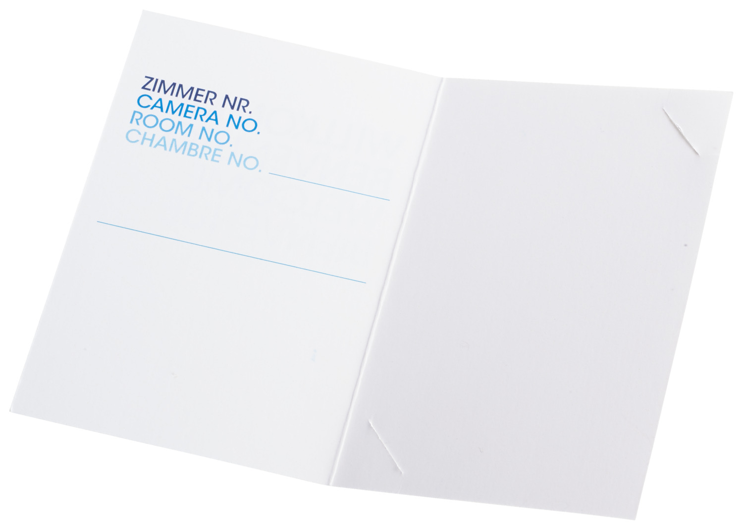 Hotel key card cover Welcome Folding Card - Restatrade