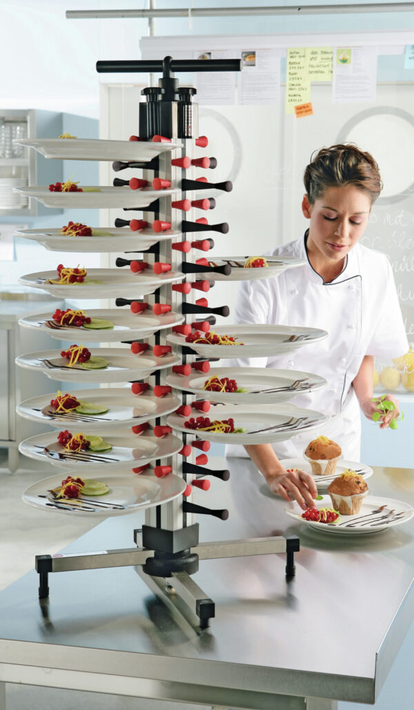 Plate stacking system table model - Restatrade