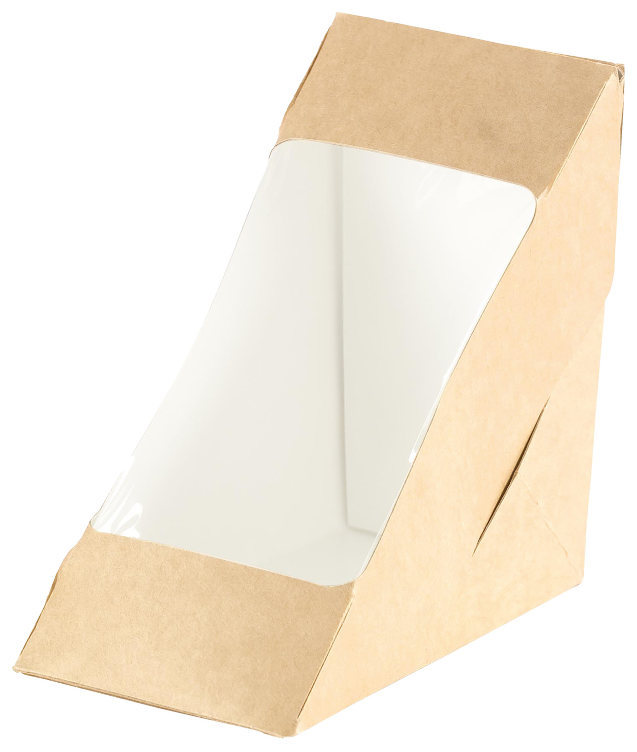 Cardboard sandwich box Eco with PLA viewing window - Restatrade