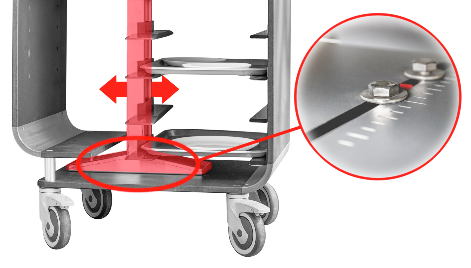 Tray clearing trolley Gorgone - Restatrade