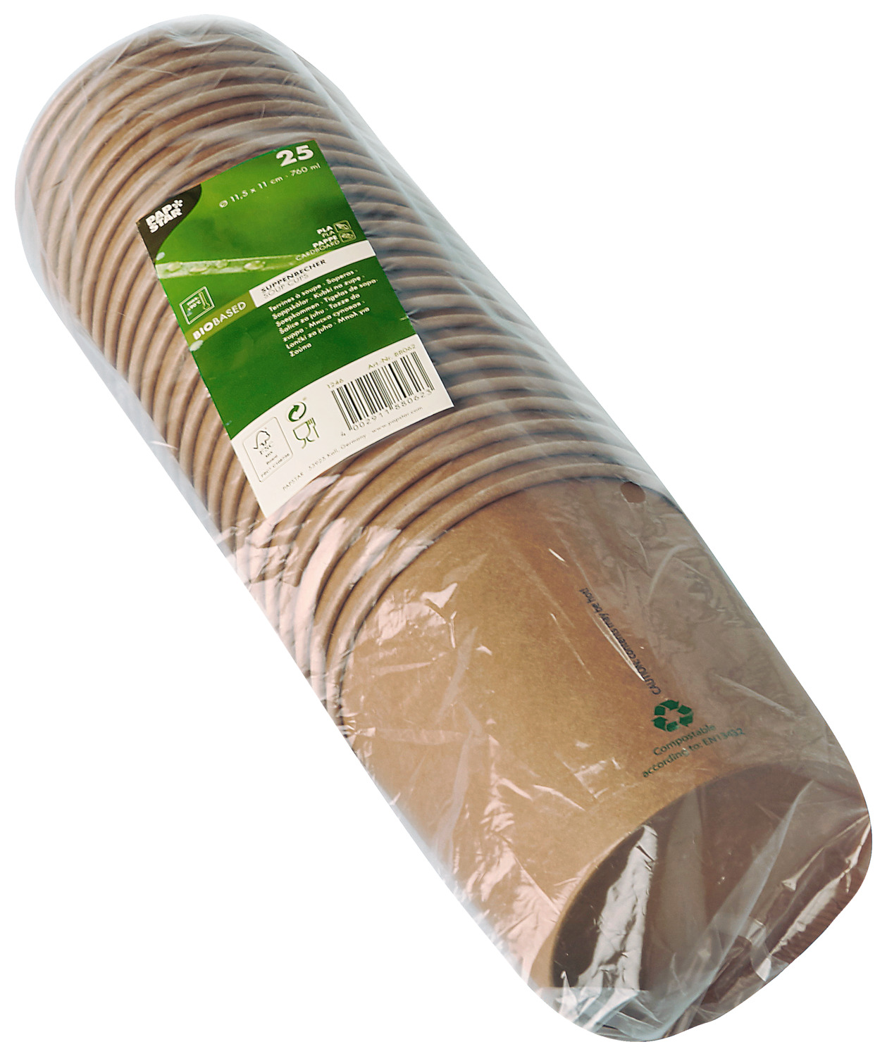 Disposable soup cup Pure 100% Fair virgin fiber cardboard - Restatrade
