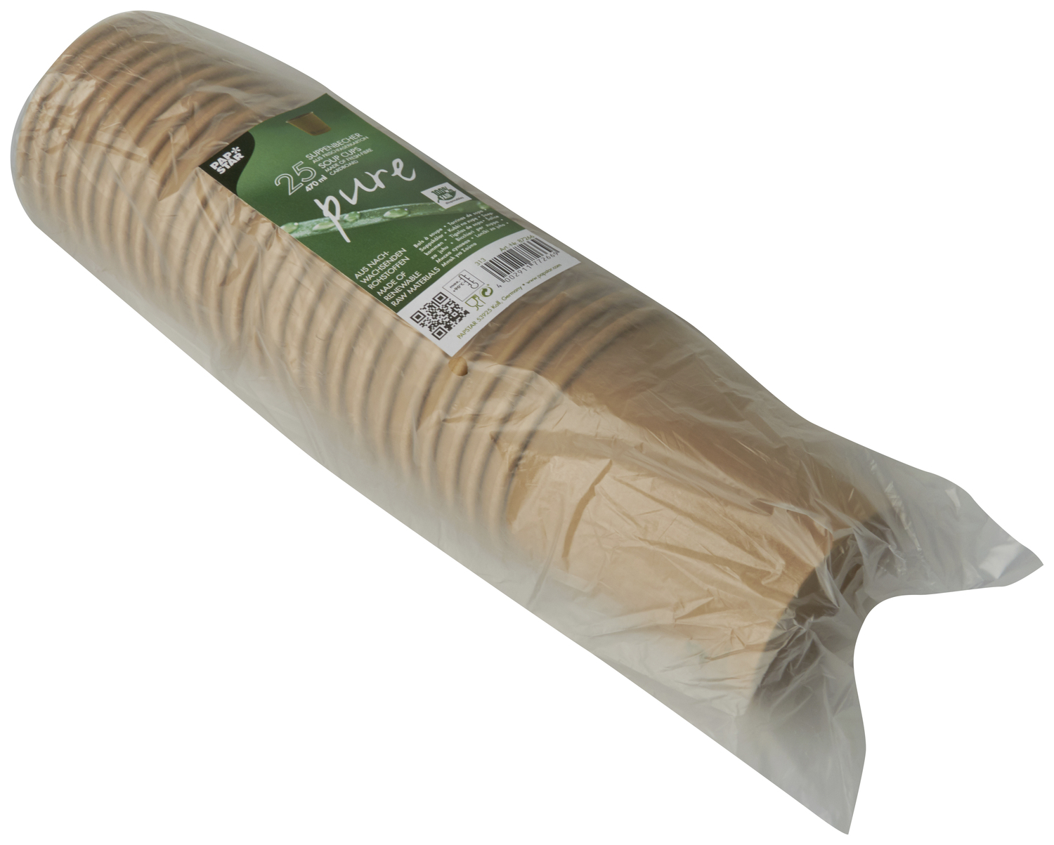 Disposable soup cup Pure 100% Fair virgin fiber cardboard - Restatrade