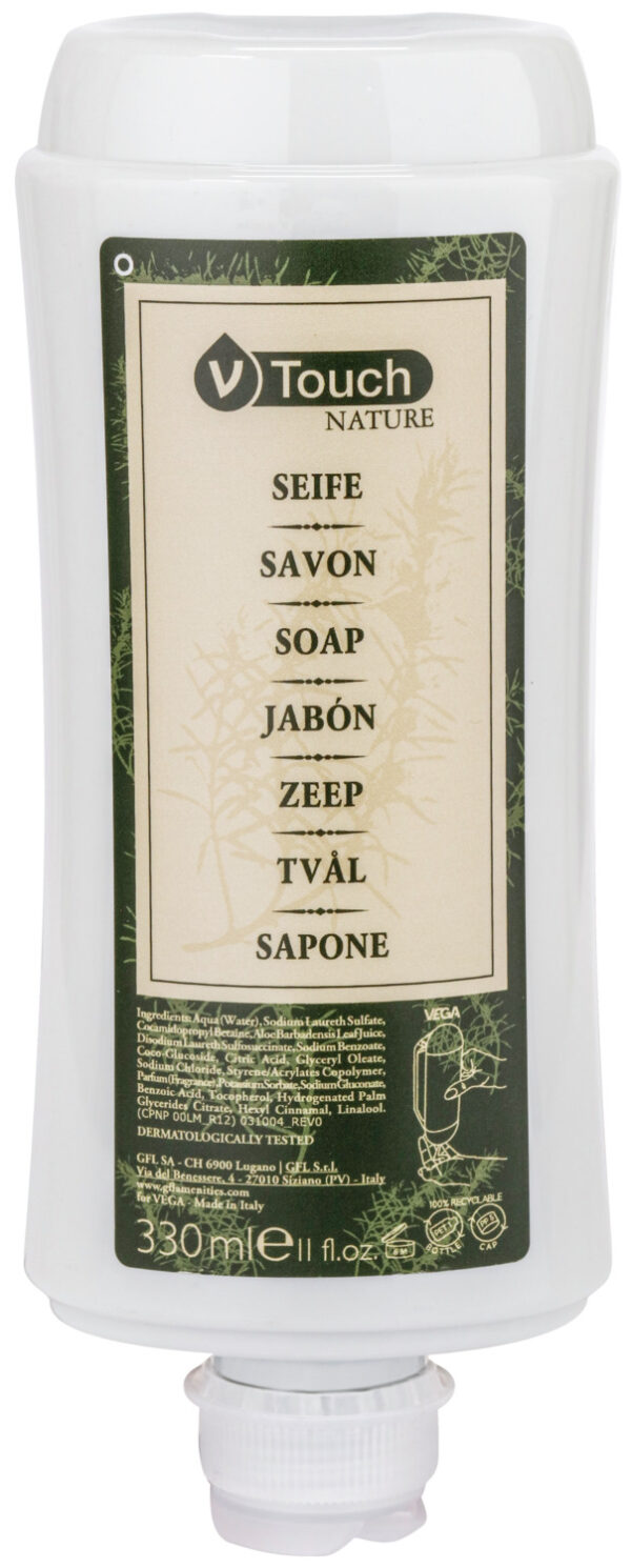 Dispenser system soap V-Touch Nature recycled plastic - Restatrade