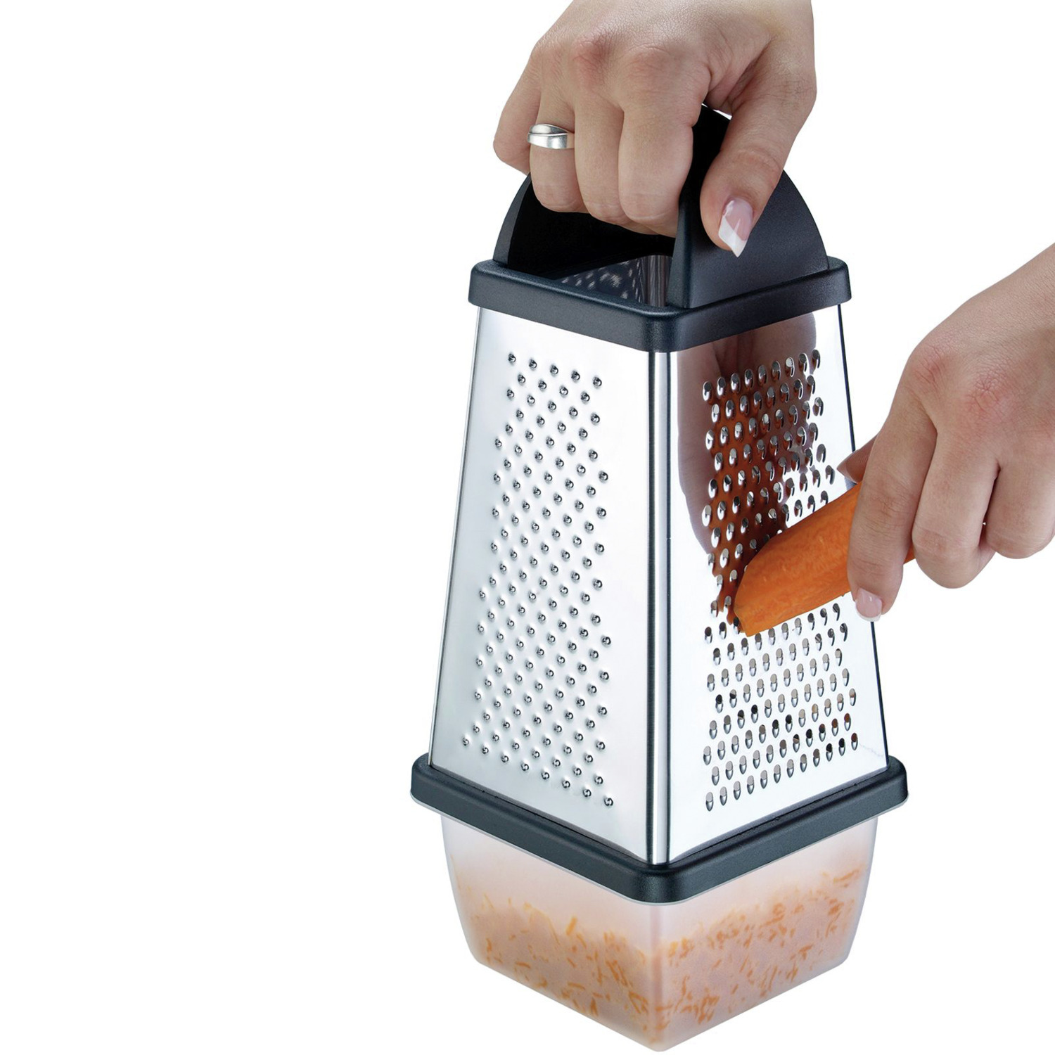 Square grater with collection container - Restatrade