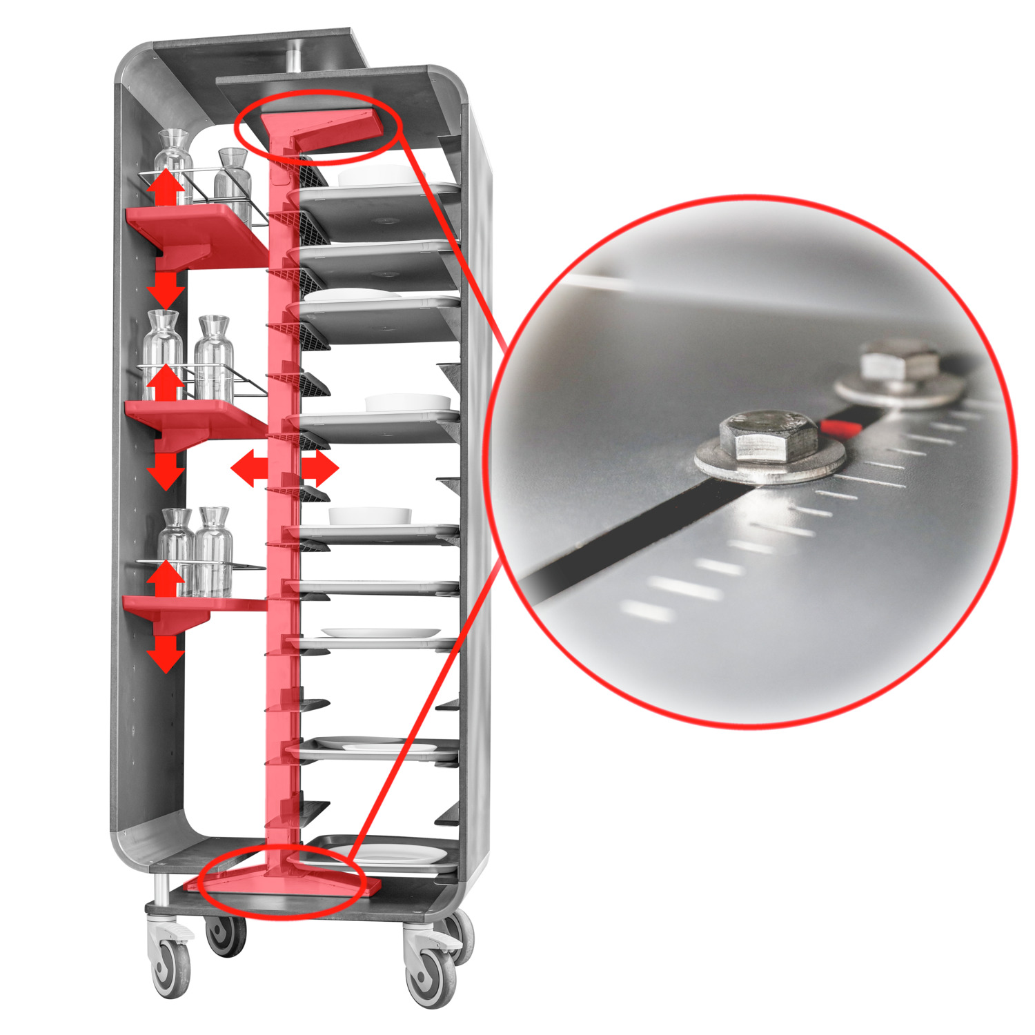 Tray clearing trolley Gorgone - Restatrade