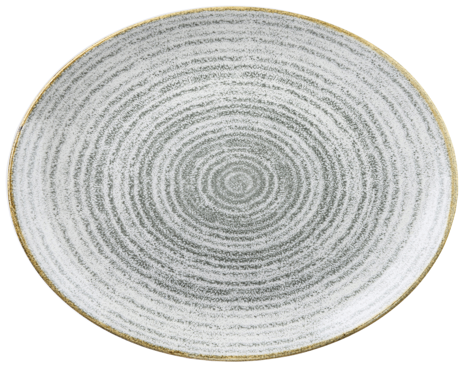 Platter Studio Prints Stone Grey oval coupe - Restatrade